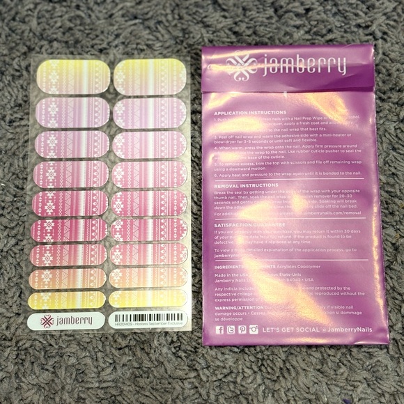 Jamberry | Makeup | Nwt Jamberry Nail Color Wraps Shade Hostess ...